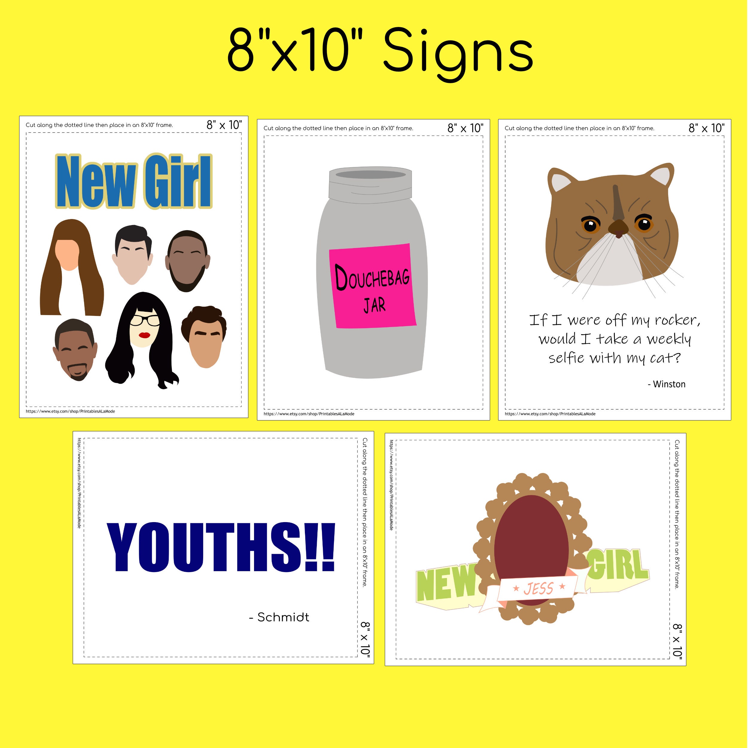 New Girl Party Pack Printables Bundle | Digital Files Only | Instant ...