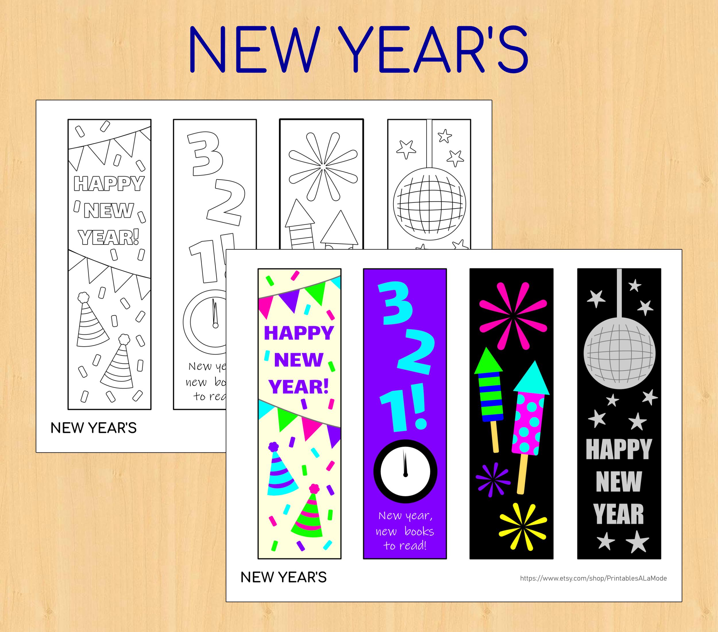Printable Holiday Bookmarks | 32 Designs | Instant PDF Download | Color ...
