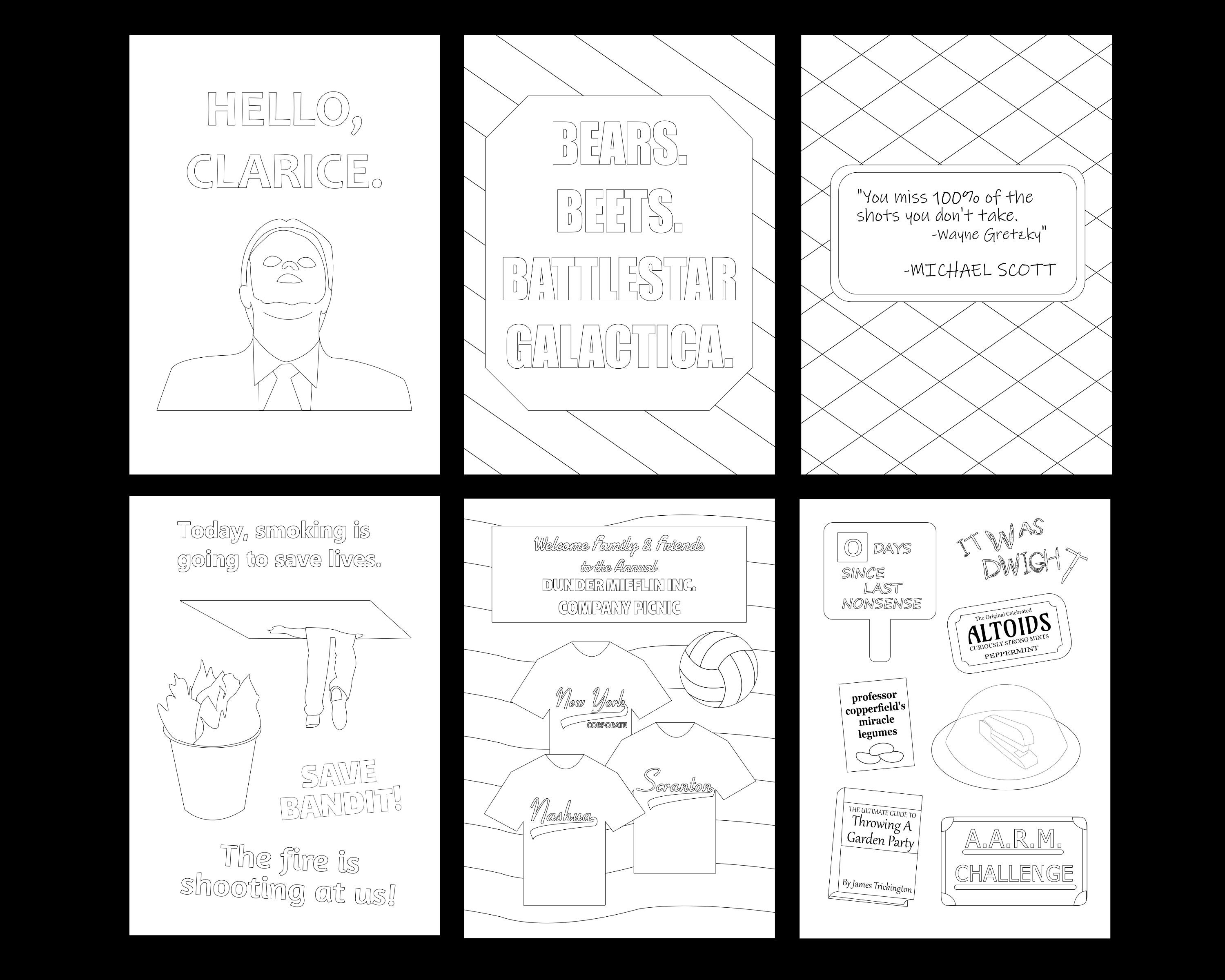 The Office Printable Coloring Book | 25 Coloring Pages | Instant ...