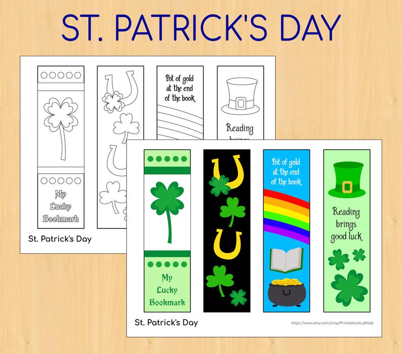Printable Holiday Bookmarks | 32 Designs | Instant PDF Download | Color ...