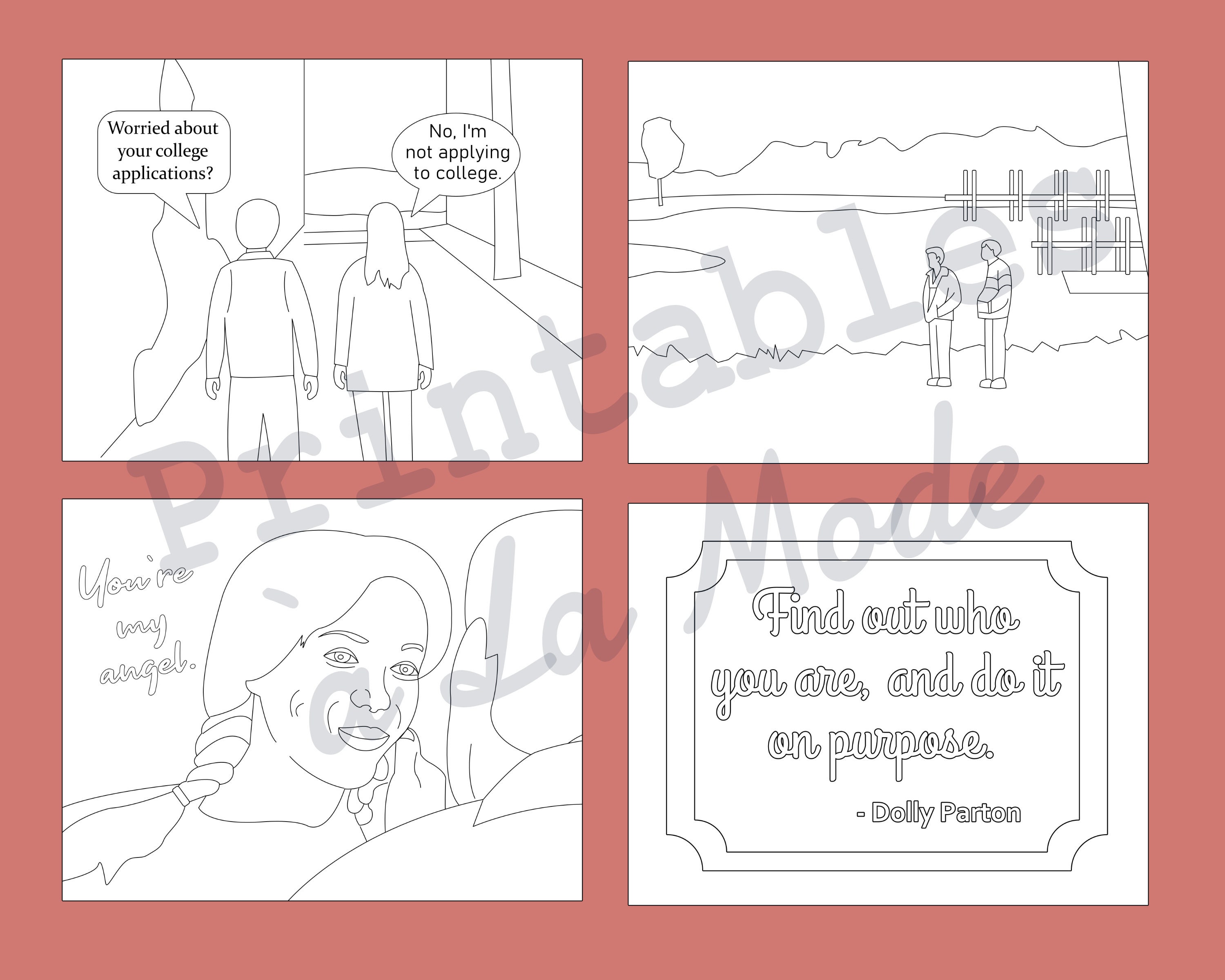 A Walk to Remember Printable Coloring Book | 25 Coloring Pages ...