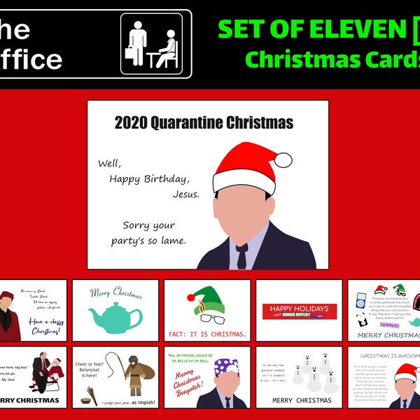 The Office Christmas Cards Download - Etsy
