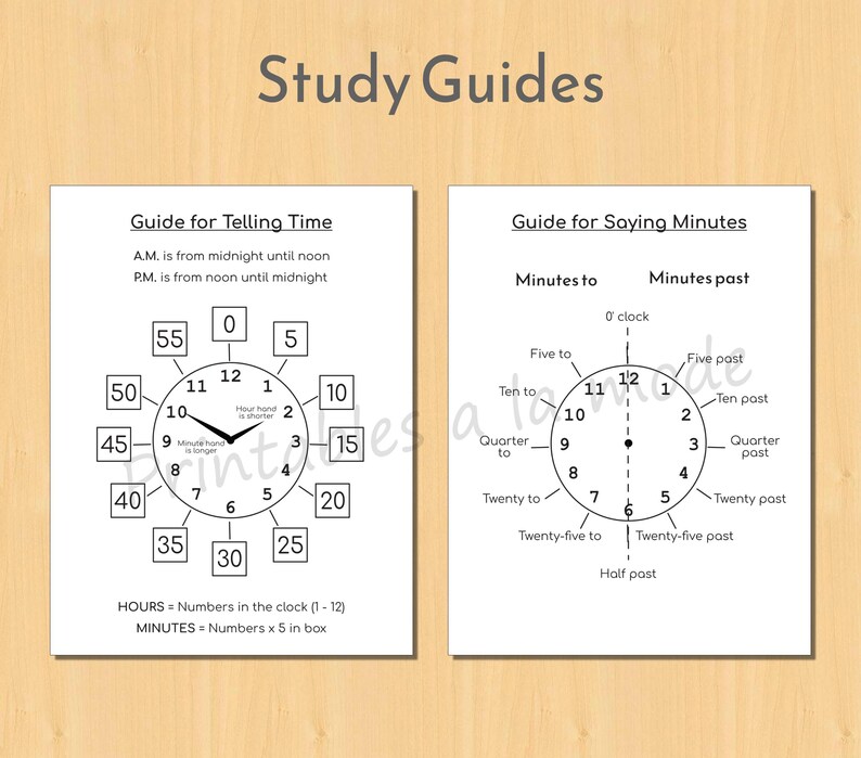 Telling Time Printable Worksheets | 18 Worksheets: Matching, Fill-in ...