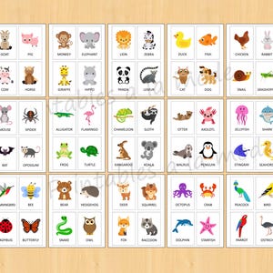 Animal Flashcards | Memory / Matching Skills Game | Toddlers, Children ...