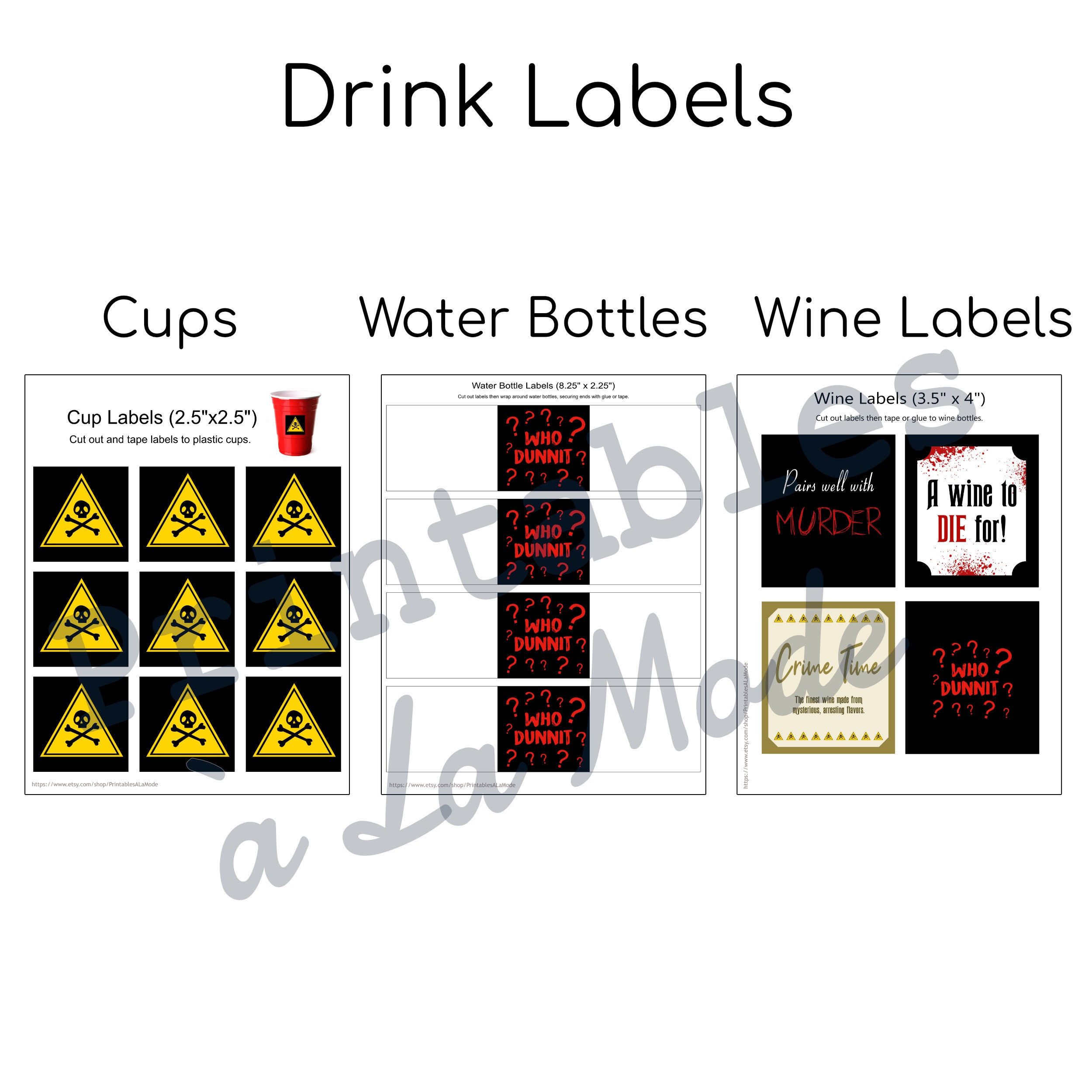 Murder Mystery Party Pack Printables Bundle Digital Files Only Instant ... Murder Mystery Party Pack Printables Bundle Digital Files Only Instant ...
