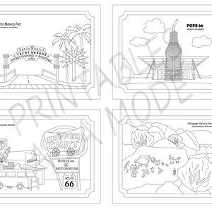 Route 66 Printable Coloring Book | 27 Coloring Pages | Instant Download ...