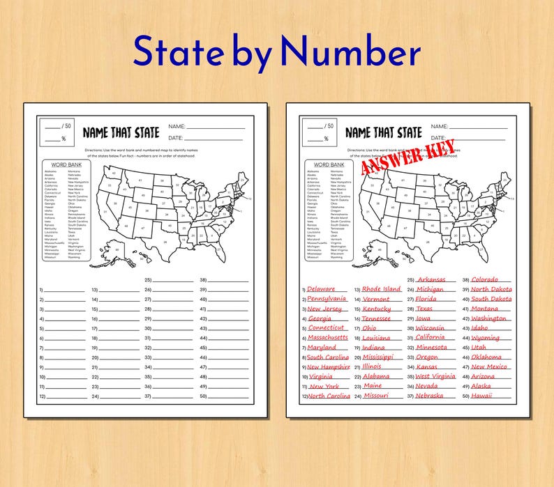 USA States and Capitals | Minimalist Quiz Worksheets, Flash Cards ...