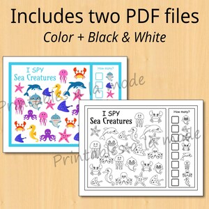 I Spy Printable Worksheets | 20 Pages | Classroom / Homeschool /toddler ...