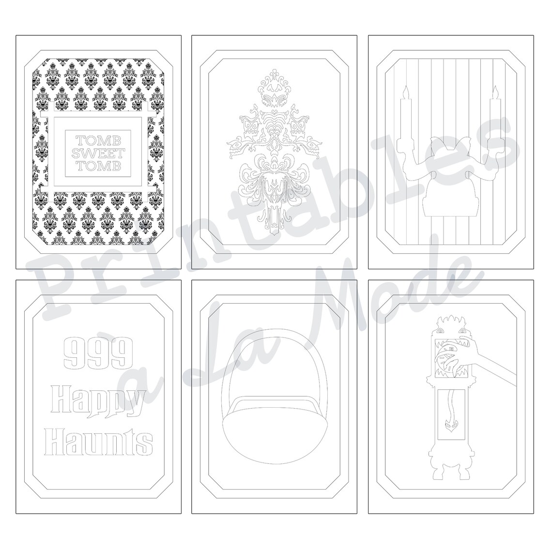 Haunted Mansion Printable Coloring Book 20 Coloring Pages Instant ...