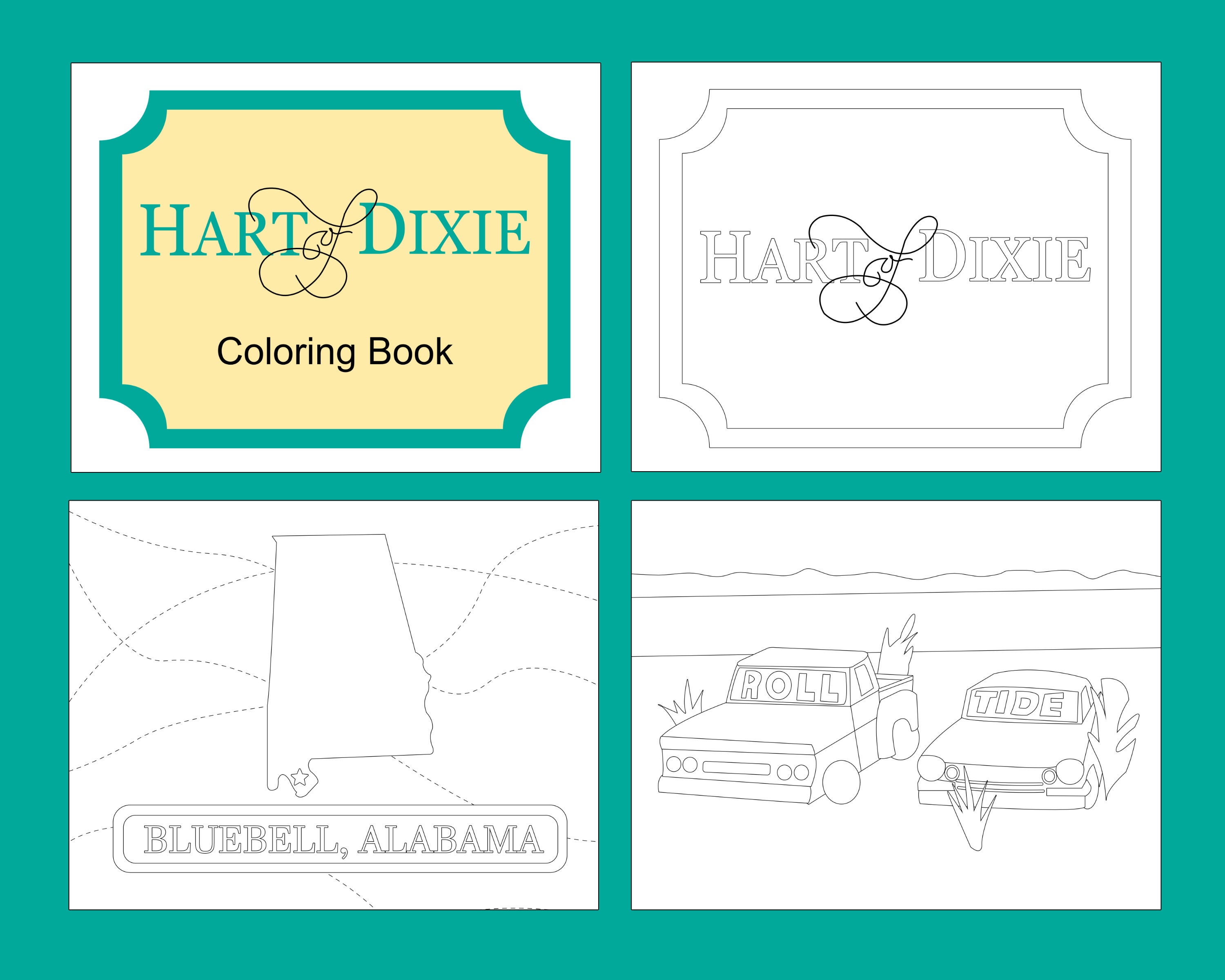 Hart of Dixie Printable Coloring Book | 25 Coloring Pages | Instant ...