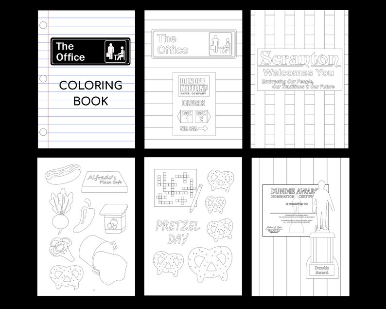 The Office Printable Coloring Book | 25 Coloring Pages | Instant ...