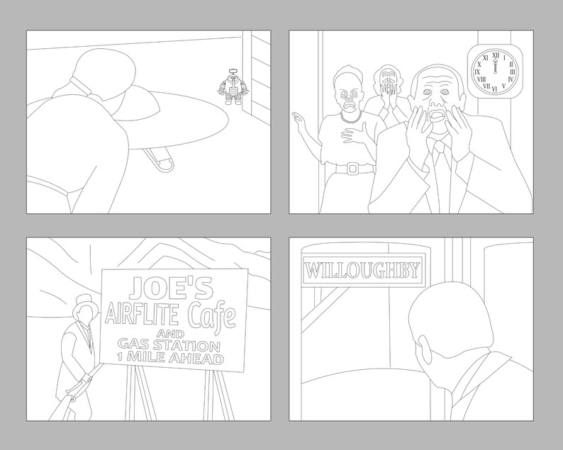 The Twilight Zone Printable Coloring Book | 20 Coloring Pages | Instant ...