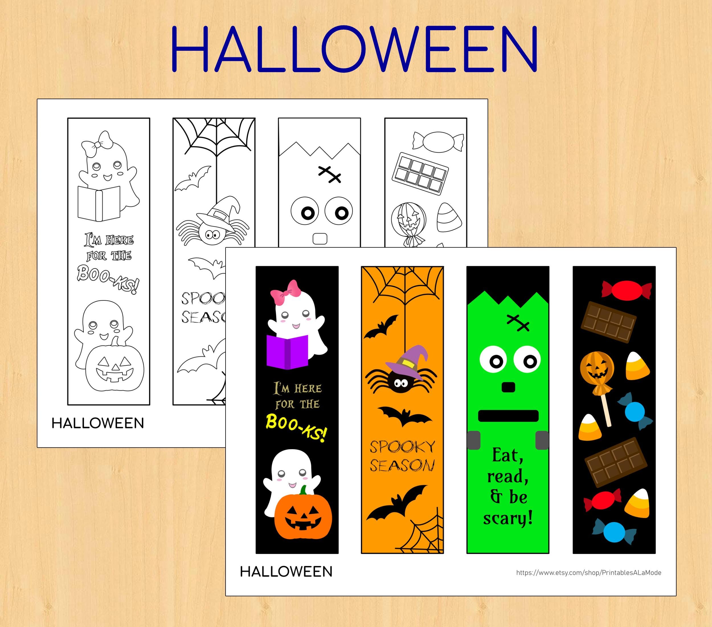 Printable Holiday Bookmarks | 32 Designs | Instant PDF Download | Color ...