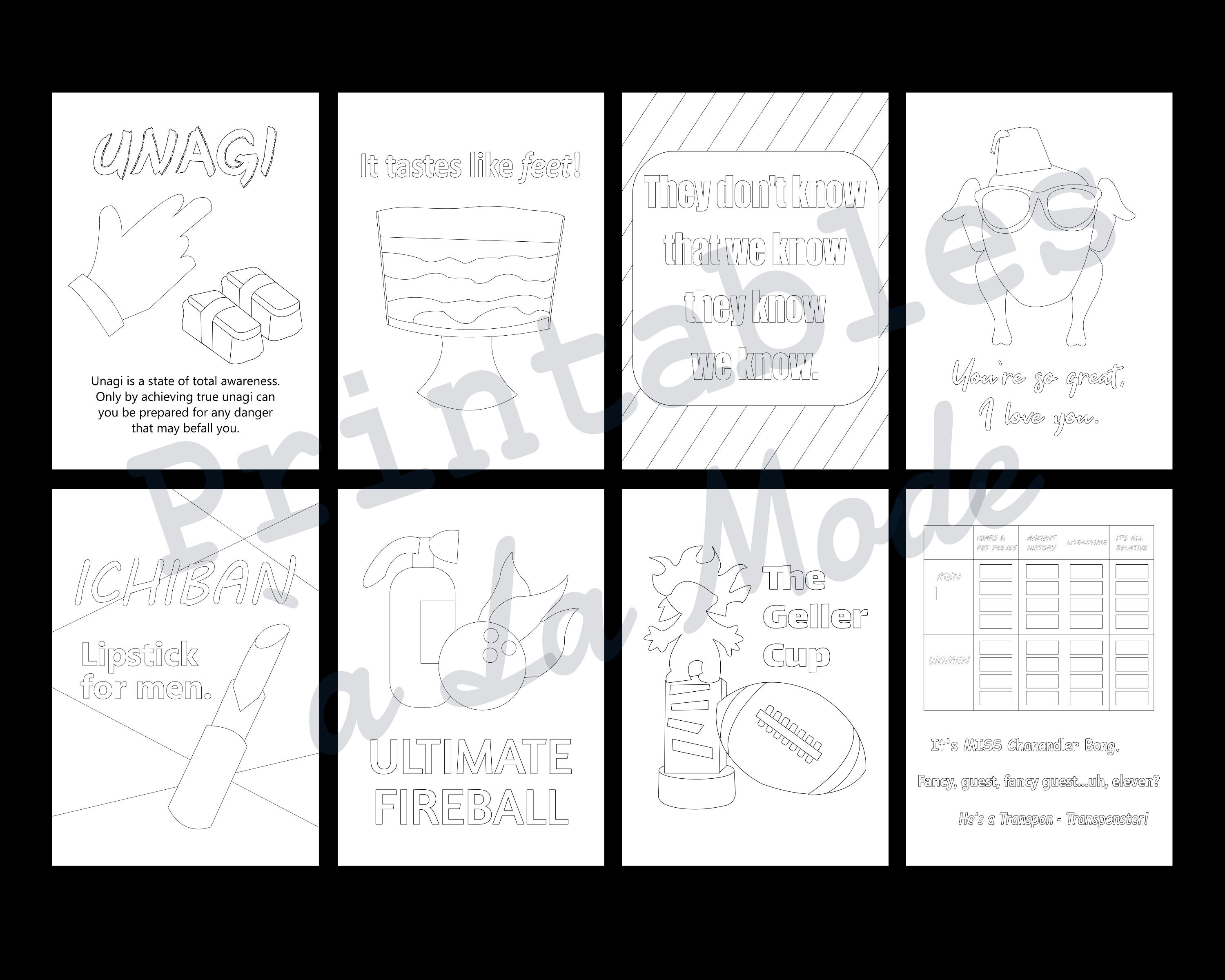 Friends Printable Coloring Book 25 Coloring Pages Instant Download PDF ...