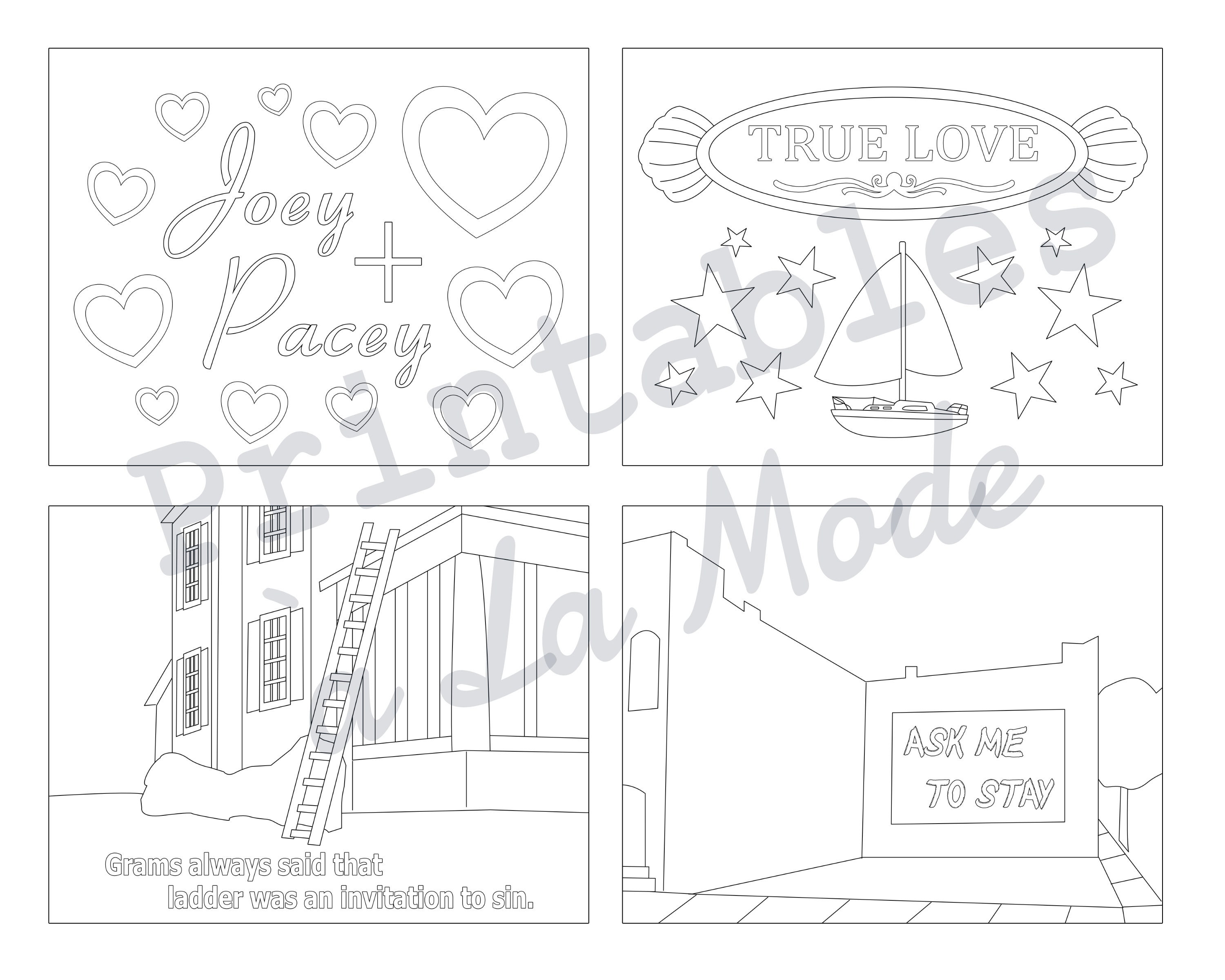 Dawson's Creek Printable Coloring Book | 25 Coloring Pages | Instant ...