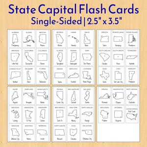 USA States and Capitals | Minimalist Quiz Worksheets, Flash Cards ...