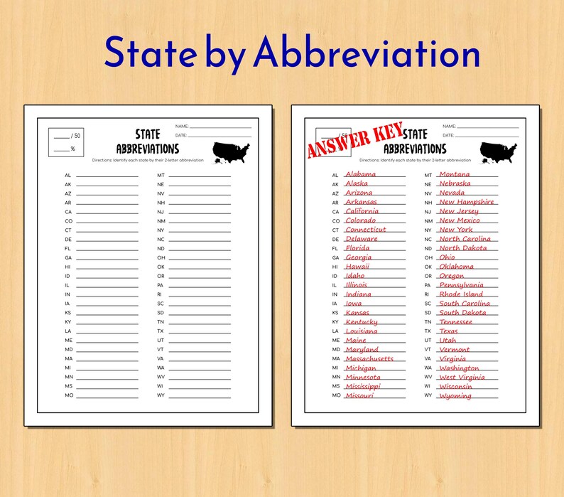 USA States and Capitals | Minimalist Quiz Worksheets, Flash Cards ...