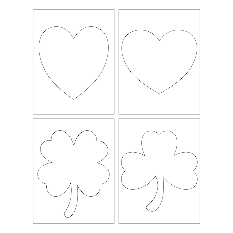 Printable Holiday Outlines for Crafting and Coloring | Digital Files ...