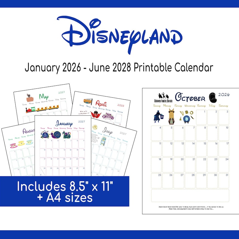 2026 Mickey Mouse Calendar - Etsy