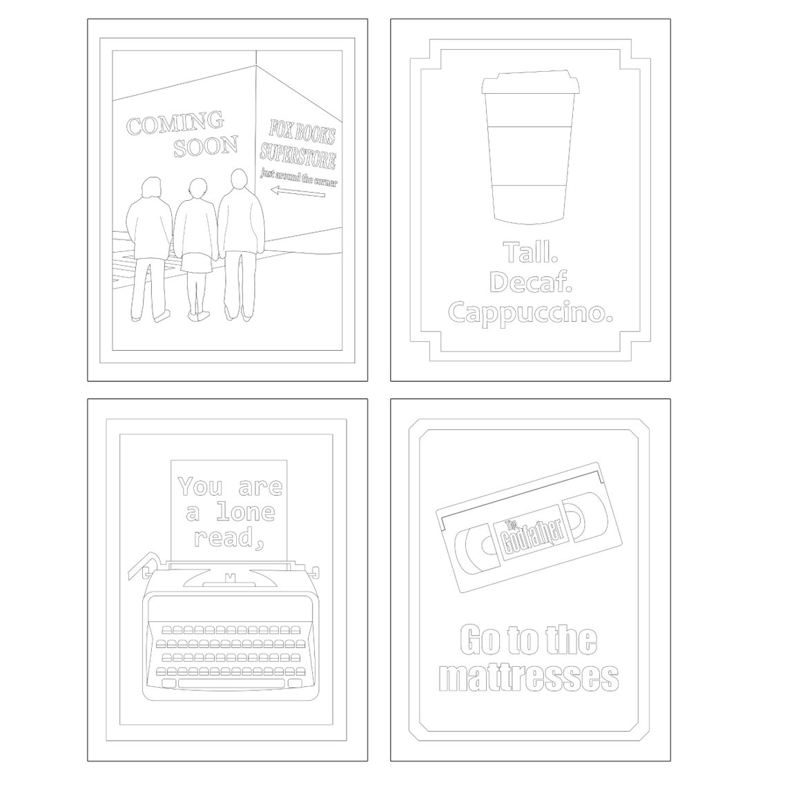 You've Got Mail Printable Coloring Book 20 Coloring Pages Instant ...