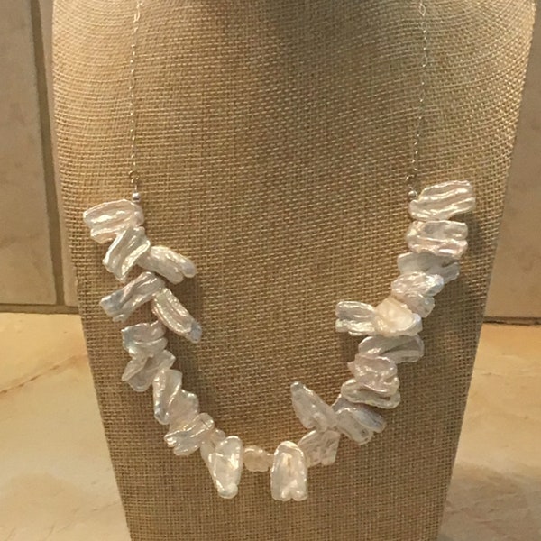 Biwa Pearl Necklace - Etsy