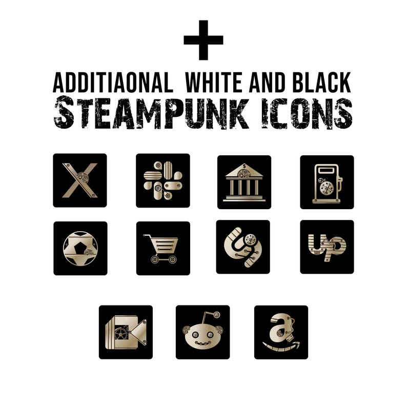 Steampunk iPhone App Icons Pack, IOS Round Icons (digital Download) - Etsy