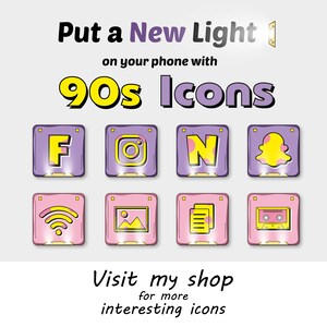 90's App Icons, Retro App Icon Pack, Ios 15 16 , Vintage Aesthetic App ...