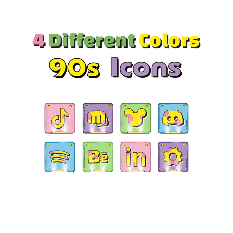 90's App Icons, Retro App Icon Pack, Ios 15 16 , Vintage Aesthetic App ...