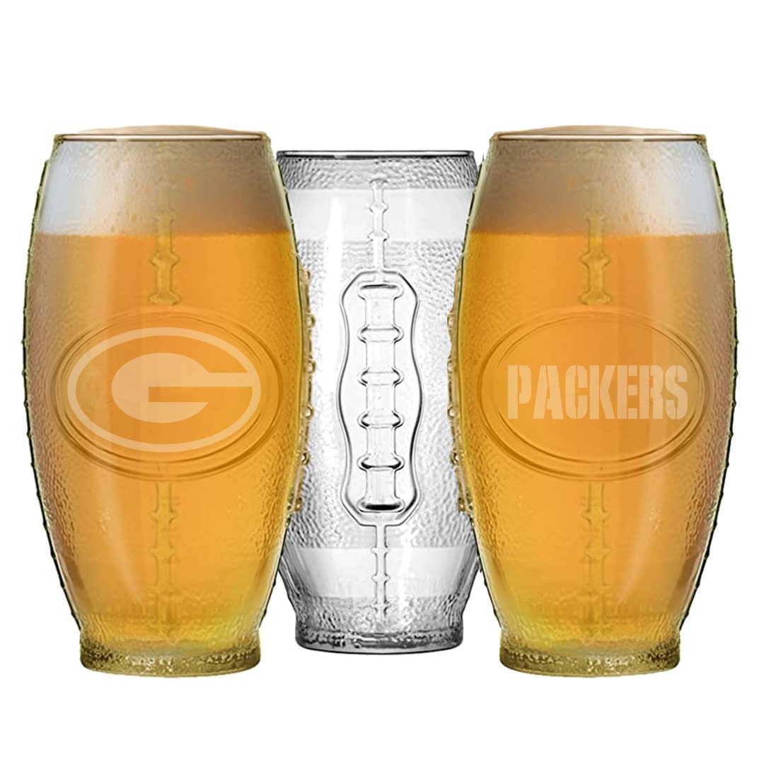 Green Bay Packers Glass-football Shaped Glass-packers Merchandise-gift ...