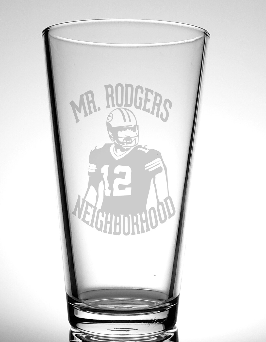 Mr Rodgers Neighborhood-aaron Rodgers-green Bay Packers Pint Glasses ...