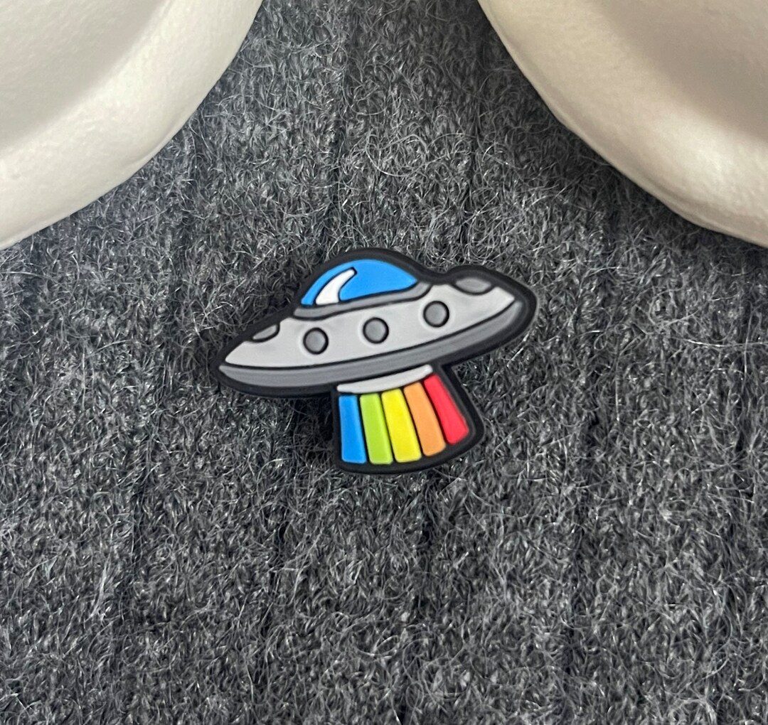 Flying Saucer Croc Shoe Charm, Cute Alien UFO Spaceship Shoe Charm ...