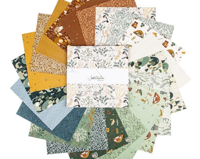 Let's Wander, Layer Cake Quilting Fabric, 10" Precut Cotton Squares ...