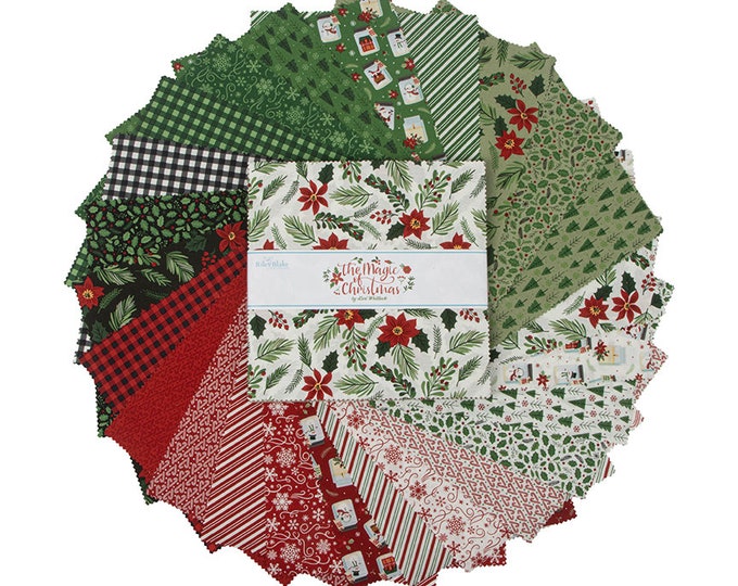 The Magic of Christmas, Layer Cake, Christmas Fabric, Winter Fabric ...