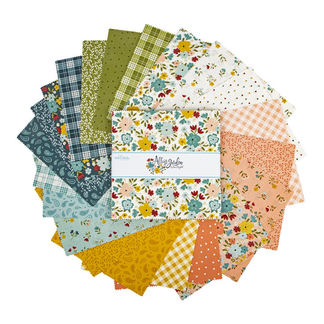 Ally's Garden, Layer Cake, Summer Fabric, Dani Mogstad, Riley Blake Designs, Precut Fabric - Etsy