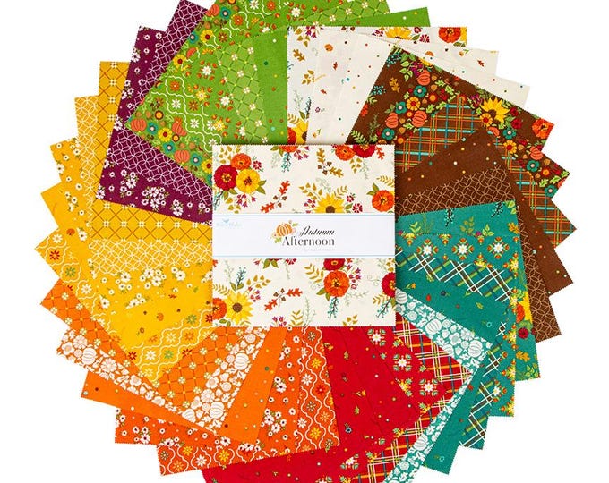 Autumn Afternoon, Layer Cake, Fall Floral, Heather Peterson, Riley ...