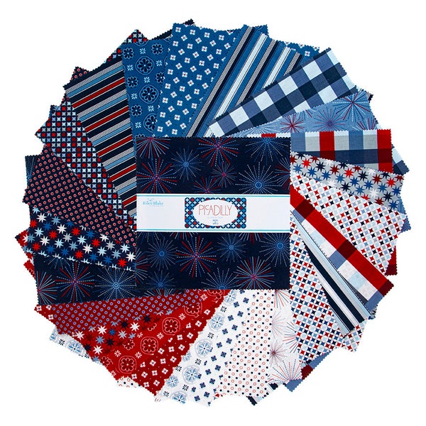 Red White Blue Layer Cake Fabric - Etsy