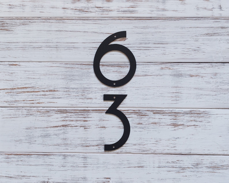 4 Inch Metal House Numbers and Letters Modern House Numbers - Etsy