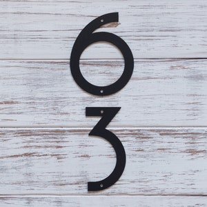 10 Inch Metal House Numbers and Letters, 10" Modern House Numbers ...