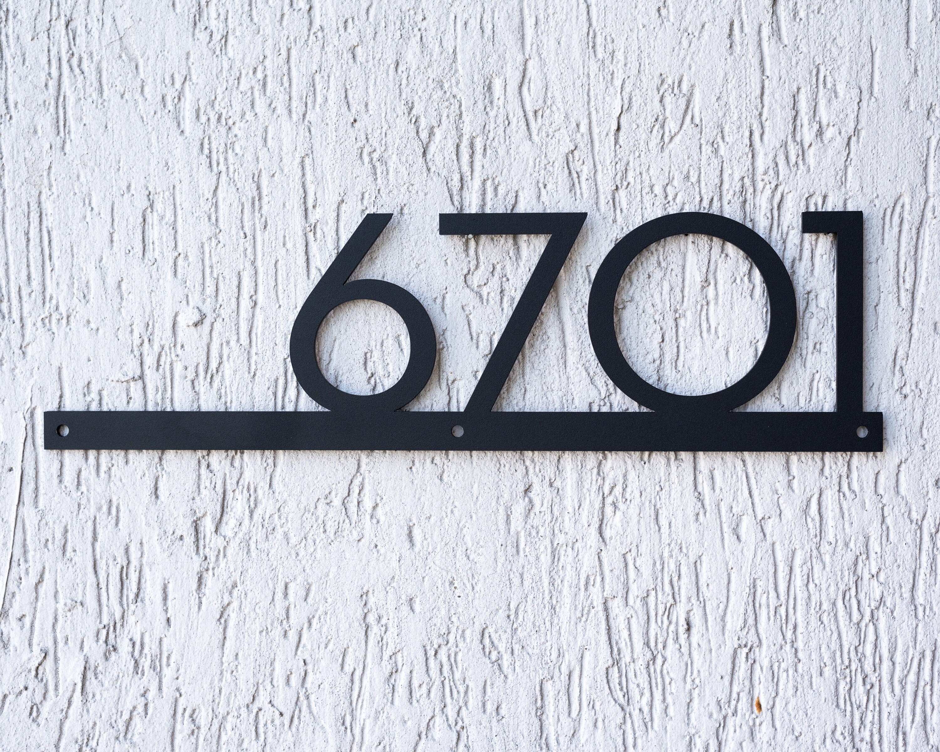 6" Large House Number, Metal Address Plaque,modern House Numbers,house ...