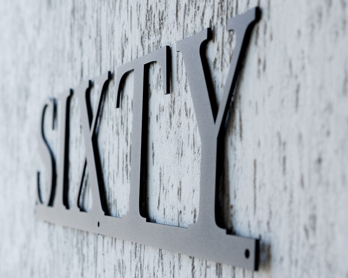 4 Inch Large House Number Modern Metal Lettersmetal Address - Etsy