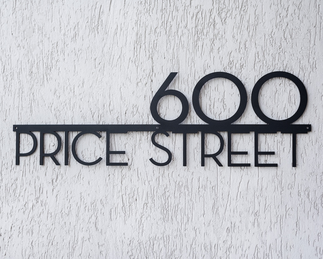 Extra Large House Numbers, House Number Plaque, Modern House Numbers ...