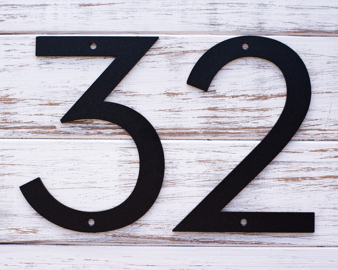 10 Inch Metal House Numbers and Letters, Modern House Numbers, Classic ...