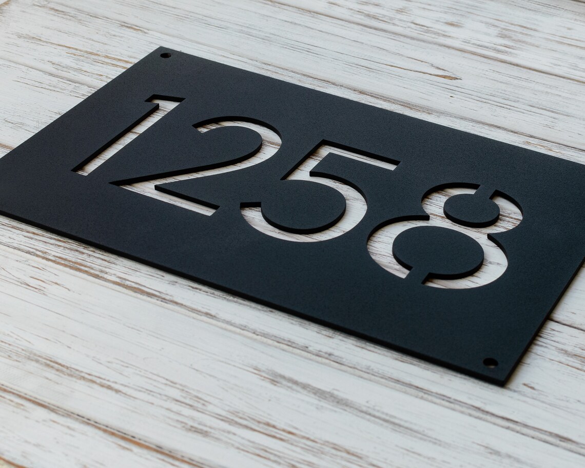Metal Address Plaque Modern House Numbers House Number - Etsy