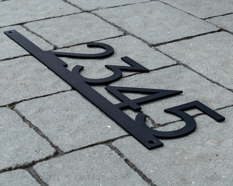 6 Large House Number Metal Address Plaquemodern House - Etsy