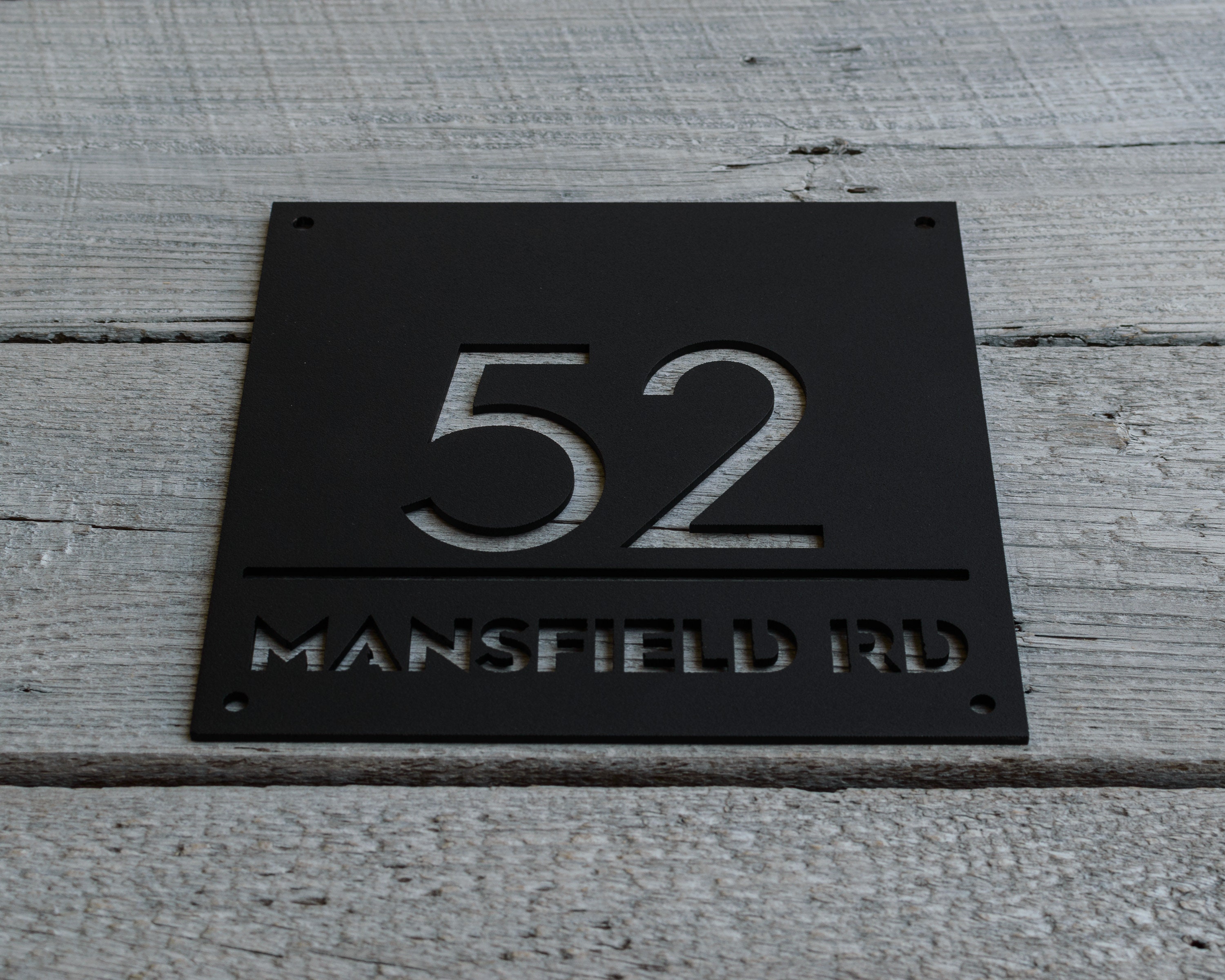 House Number Plaque Modern House Numbers Metal Address Sign | Etsy