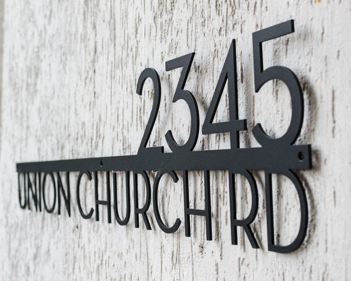 Large House Numbers House Number Address Sign Modern House | Etsy