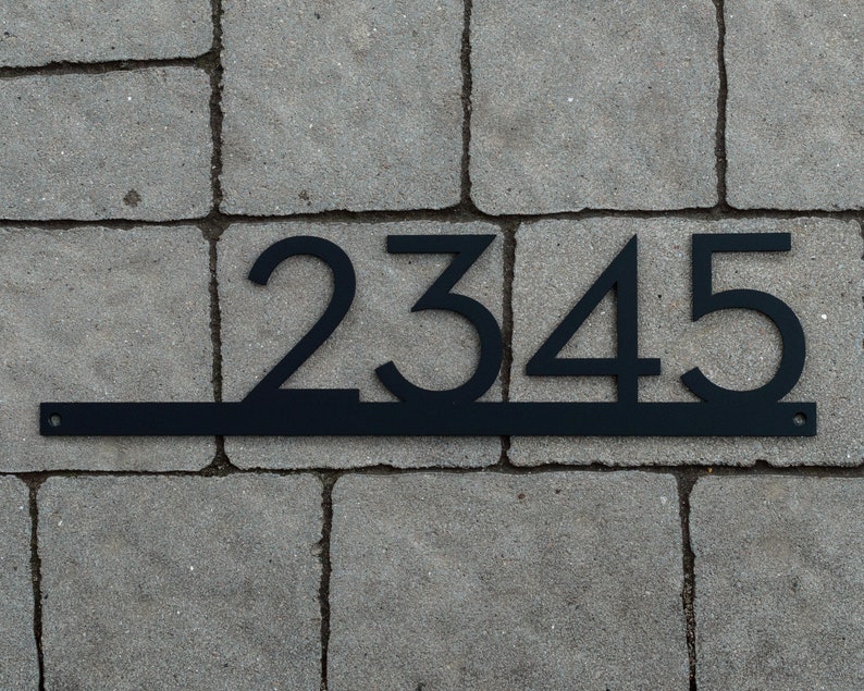 Metal Address Plaque, Modern House Numbers, House Number Plaque ...