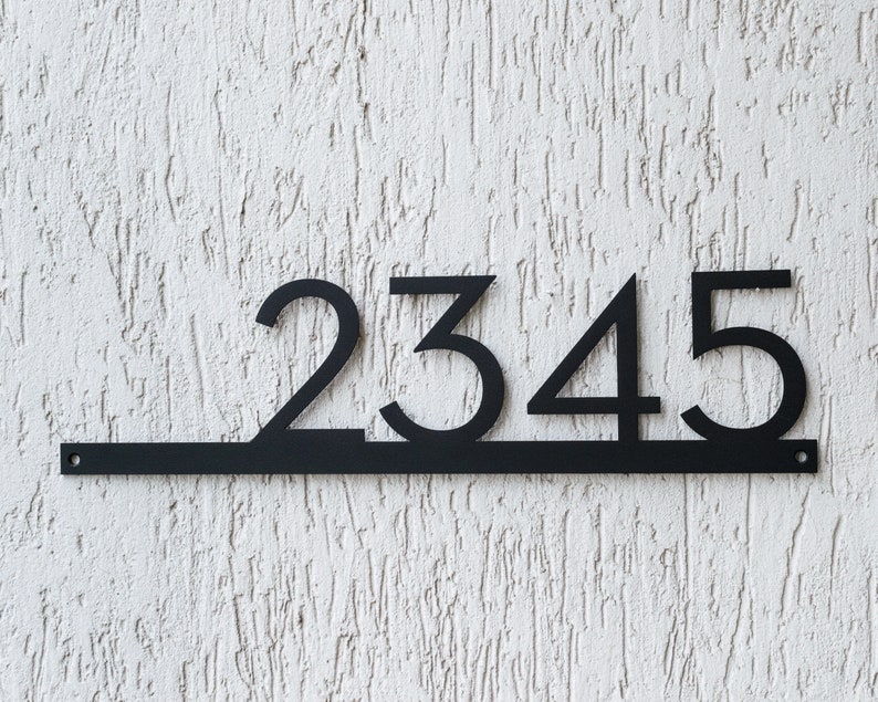 8 Inch Large House Numbers Custom Metal Address Sign Modern - Etsy