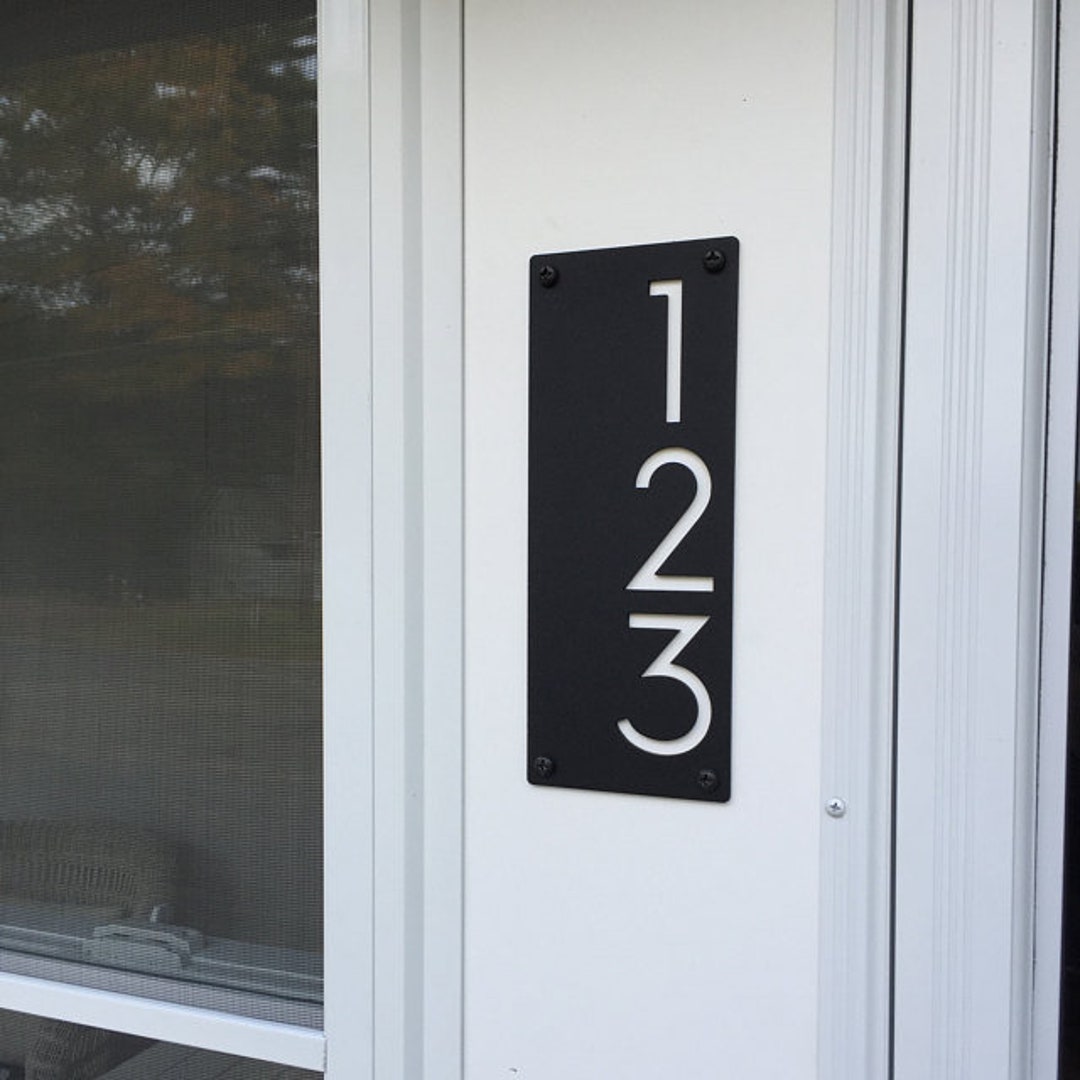 Modern Vertical House Numbers House Numbers Addres Sign - Etsy