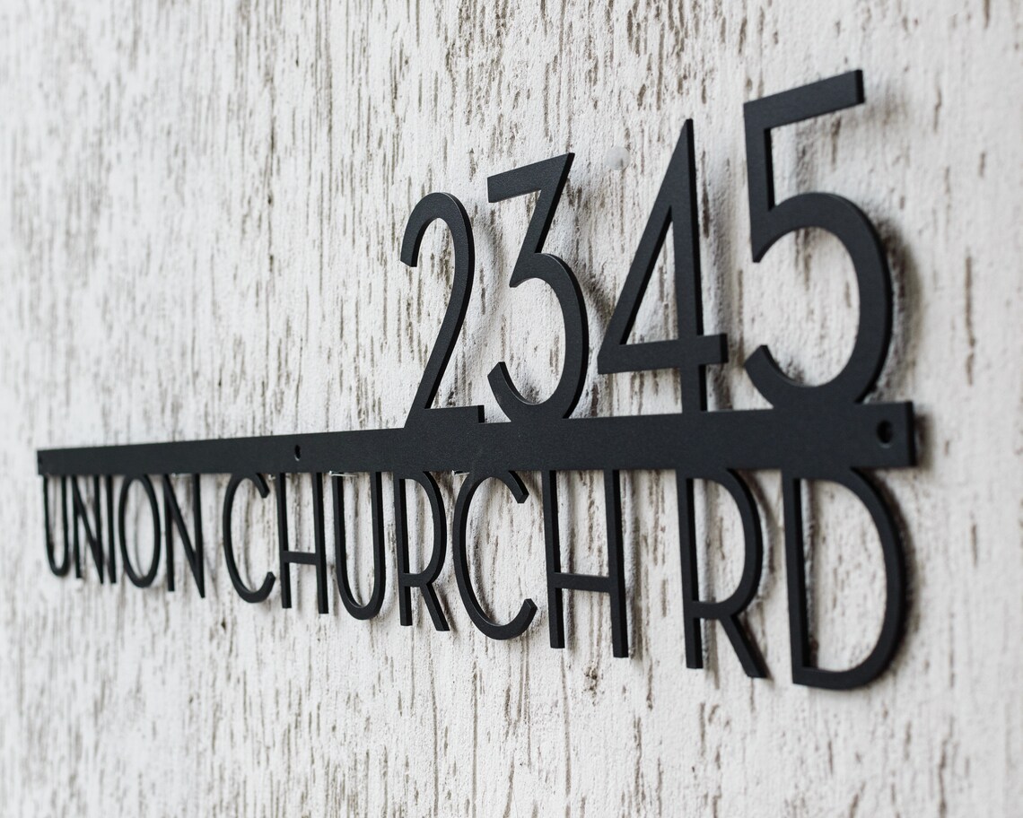 Extra Large House Numbers House Number Plaque Modern House | Etsy